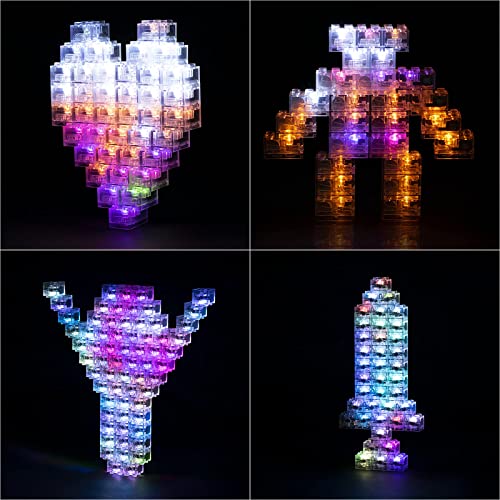 Light Up Building Bricks Multicolor LED Light Brick Sets Classic ...