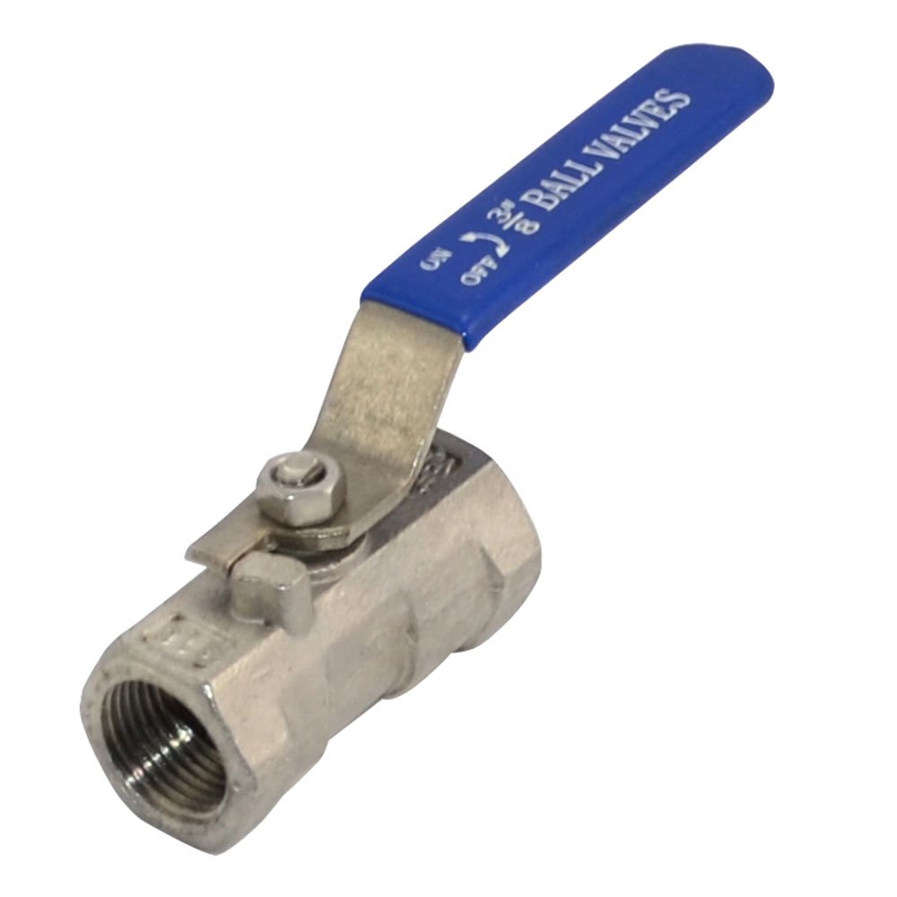 3/8" Ball Valve 1Pc Type Threaded Female Stainless Steel SS 304 NPT ...