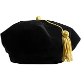 Amazon.com: CLERKMANS Doctoral PhD Graduation Velvet Tam with Gold ...