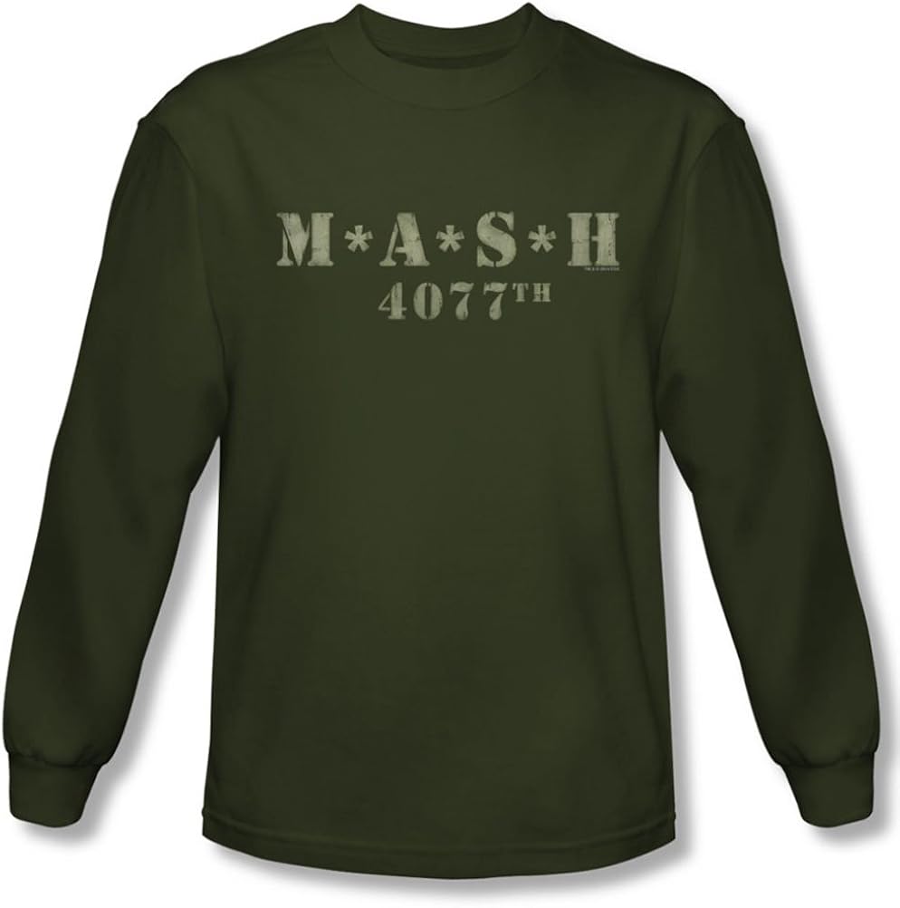 M*A*S*H - Mens Distressed Logo Longsleeve T-Shirt: Amazon.co.uk: Clothing