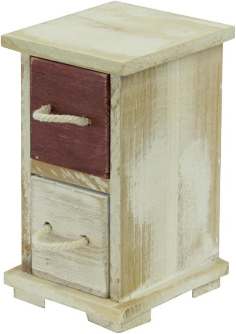 Decoline Mini-Schrank aus Holz (9 x 14.5cm - 2 Schubfächer): Amazon.de ...