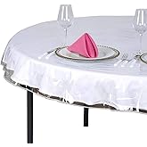 Amazon.com: Clear Round Plastic Tablecloth Protector Waterproof Oil ...