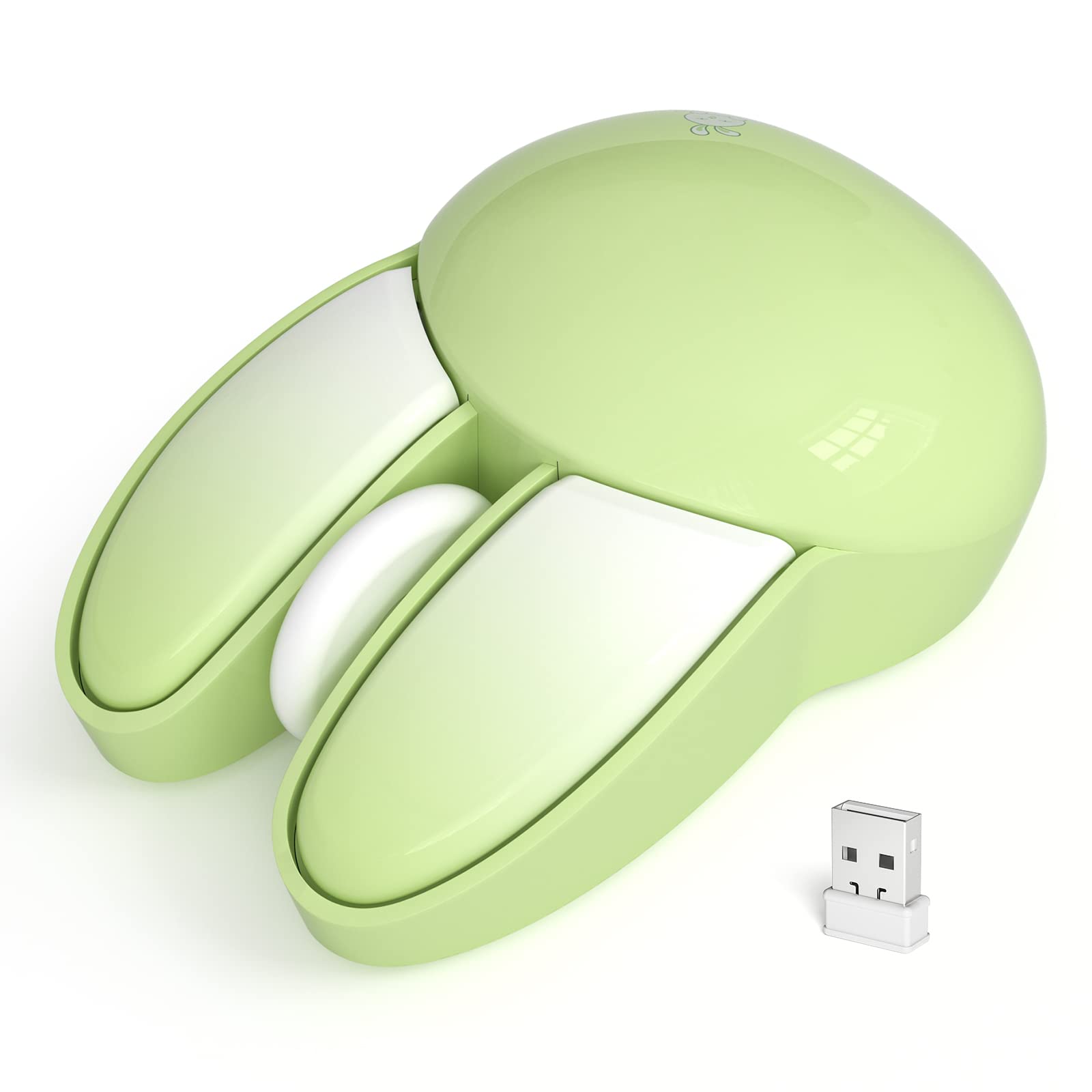 Wireless Silent Mouse, Cute Rabbit Designs, 2.4 GHz with USB Mini ...
