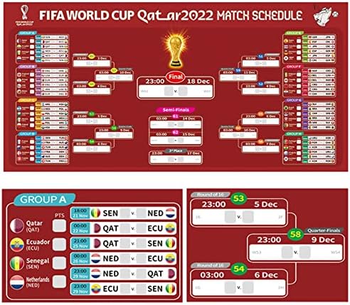 World Cup Wall Chart World Soccer Game Wall Chart Schedule Poster Home ...