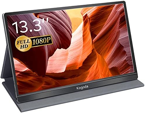 Portable Monitor 13.3inch, Kogoda Luxury USB C Monitor - IPS Full HD ...