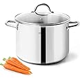 Amazon.com: HOMICHEF Stock Pot 4 Quart Nickel Free Stainless Steel - 4 ...