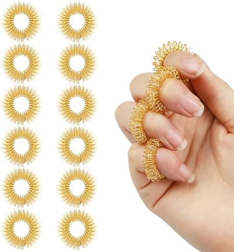 سعر LLMSIX 12 Pcs Acupressure Rings Fidget Toy Golden Silent Fidget ...