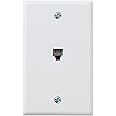 Amazon.com: Newhouse Hardware White Surface Phone Jack Plate, 1-Pack ...