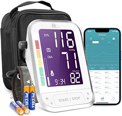 1 BY ONE Bluetooth Blood Pressure Monitor with Cuff for Home Use ...
