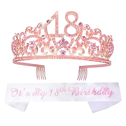 MEANT2TOBE 18th Birthday Sash and Tiara for Women - Fabulous Set ...