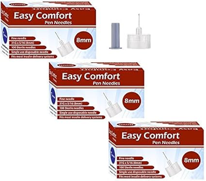 Amazon.com: Easy Comfort Pen Needles 31G (8mm) Bundle (300): Health ...