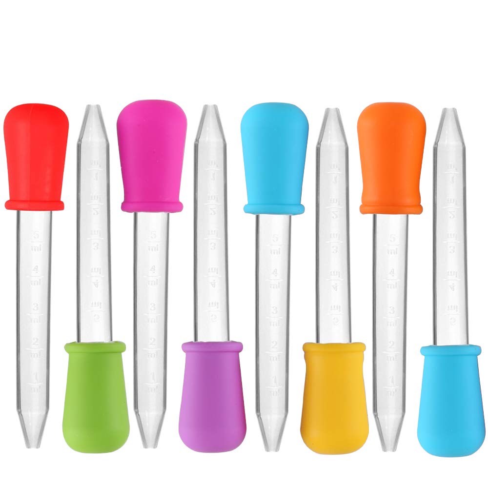 FOGAWA 8PCS Silicone Liquid Droppers 5ML Plastic Droppers Pipettes Eye ...
