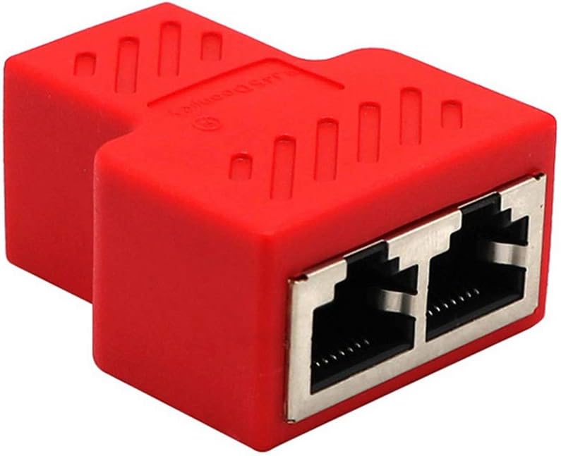 HiSky 1 to 2 Dual Female Ports CAT5/6/7 RJ45 Splitter LAN Network ...