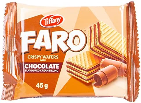 Faro Tiffany Crispy Wafers with Chocolate Flavoured Cream Filling 40 g ...