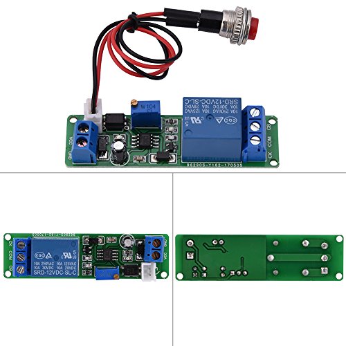 DC 12V Timer Module,Adjustable Timer Delay Turn Off Module Timing Relay Time Switch 1~10sec ...