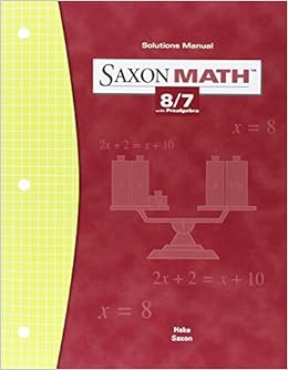Saxon Math 8/7: Solution Manual 2004: Amazon.co.uk: Various, Hake ...