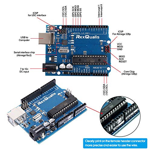 REXQualis Complete Starter Kit Based on Arduino UNO R3 w/ Detailed Free ...
