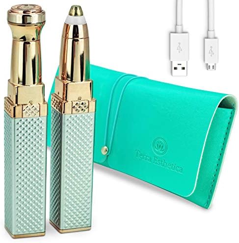 Eyebrow and Facial Hair Trimmer 2 in 1 Rechargeable Painless Epilator ...