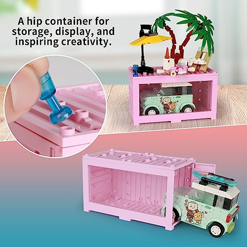 SUNHABI Seaside Retreat with Camping Car Toy Building Sets for 5-Year ...