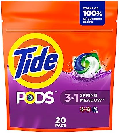 Tide PODS Liquid Laundry Detergent Pacs, Spring Meadow, 20 count price ...