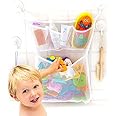 Tub Cubby Bath Toy Organizer with Multiple Pockets + Bonus of 4 Heavy ...