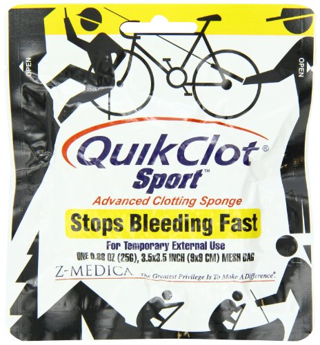 QuikClot Sport, Advanced Clotting Sponge 25 gram, 3.5" x 3.5" in ...
