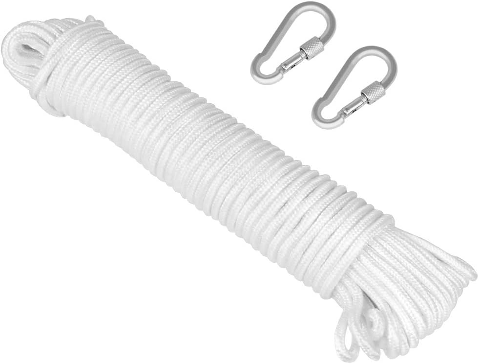 Kbnian Nylon Flag Rope 82ft 1/4Inch Thick Flag-line Halyard Complete ...