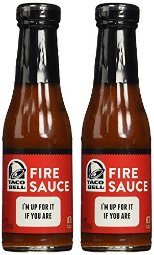 Taco Bell Fire Sauce 7.5 oz (2 Pack) Travel Sized Bottles - Sauce&Toss