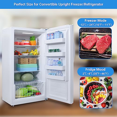 Smad Upright Freezers 13.8 Cu.ft, Convertible Freezer Refrigerator ...