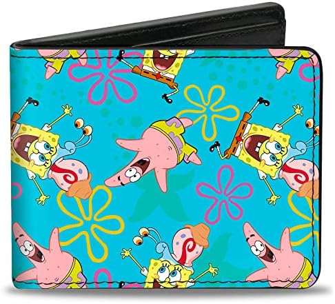 Buckle-Down Men's Bifold Wallet, Spongebob Squarepants, 4.0 x 3.5 ...