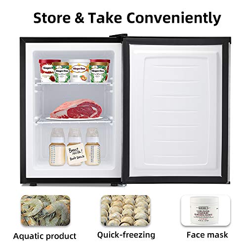 Joy Pebble Free Standing Upright Freezer with Removable Shelf ...