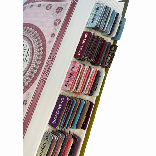 Zayn Designs Quran Organizer Tabs, Quran Surah tabs, 80 Tabs, Laminated ...