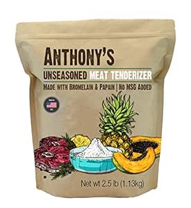 Amazon.com : Anthony's Unseasoned Meat Tenderizer with Bromelain and ...
