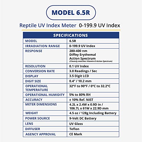 Solarmeter Model 6 5r Reptile Uv Index Meter Handheld Digital
