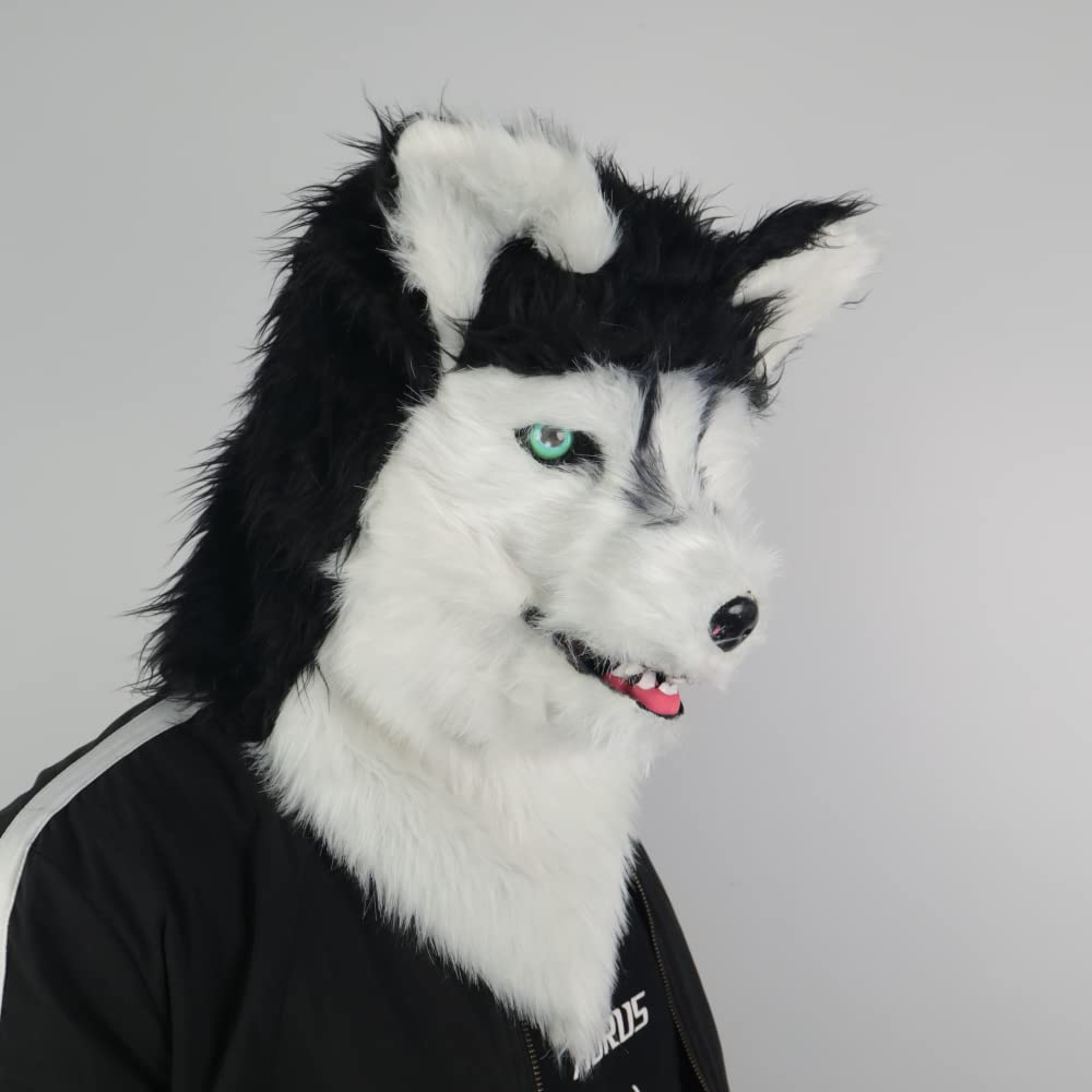 Mua Cosermart Dog Mask Furry Funny Masks Scary Realistic Moving Jaw ...