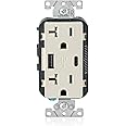 Amazon.com: Leviton Type A & Type-C USB In-Wall Charger with 20A Tamper ...