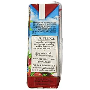Apple & Eve 100% Juice, Natural Cranberry, 6.75 Fluid-oz, 40 Count ...