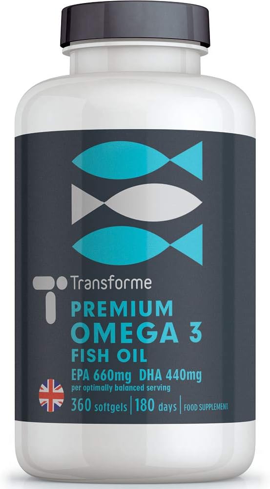 Omega 3 Fish Oil 2000mg with 660mg EPA & 440mg DHA (2 Capsules Serving ...