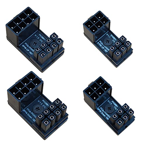 COMeap GPU VGA PCIe 8 Pin 6 Pin U Turn 180 Degree Angle Connector Power ...