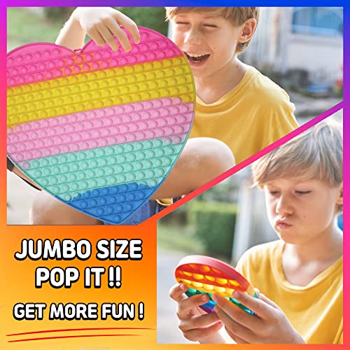 MACLOSER Jumbo Pop It 400 Bubbles Biggest Huge Rainbow Popping Pop Pops ...