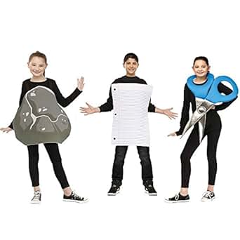 Amazon.com: Rock Paper Scissors Costume - One Size: Toys & Games