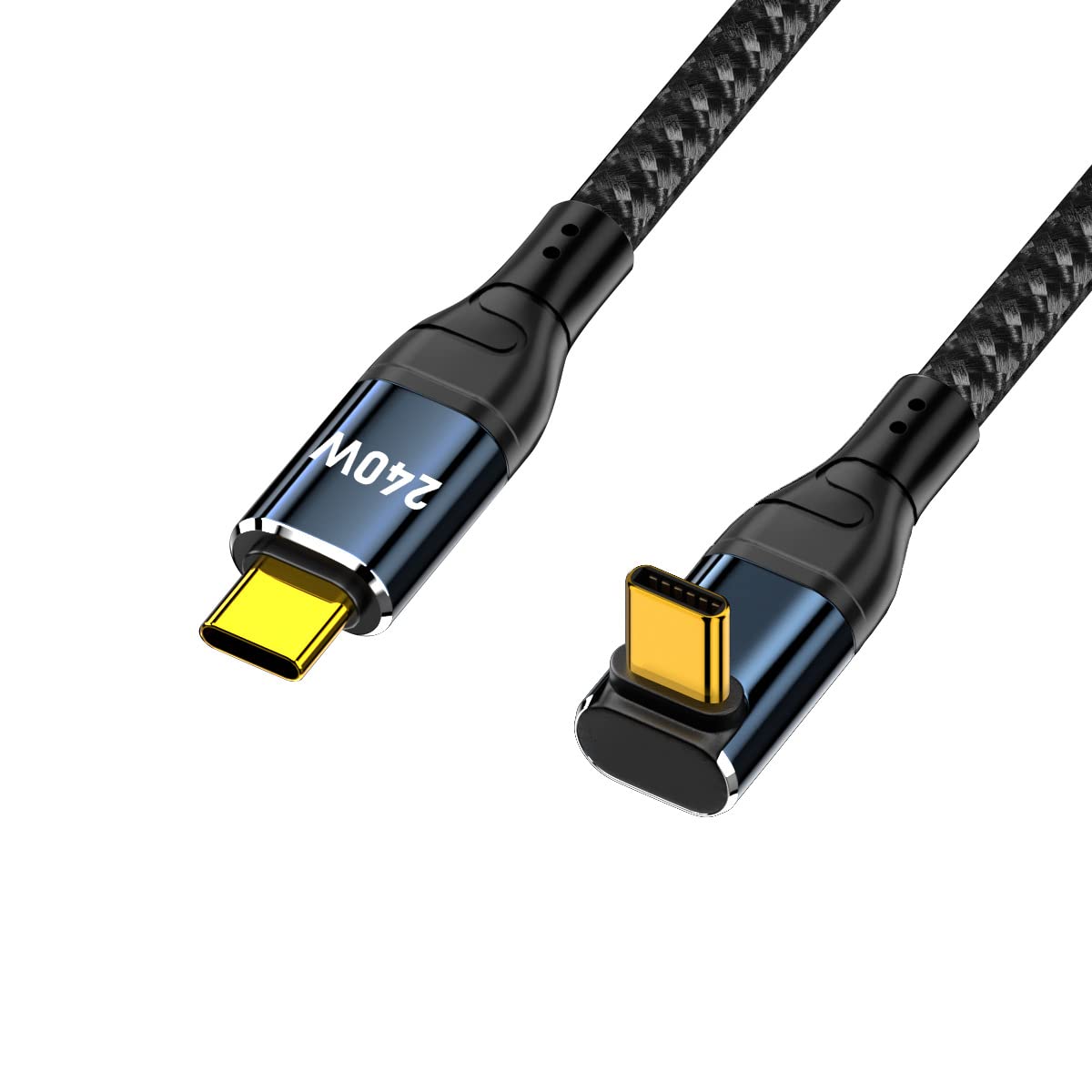 CY Cable USB-C 240W Type-C Male to Male Cable Up Down Angled Connector ...