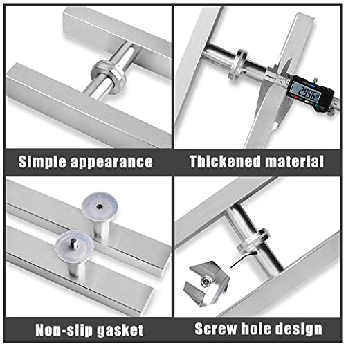 Stainless Steel Push Pull Door Handle Rectangle H-Shape Back To Back ...