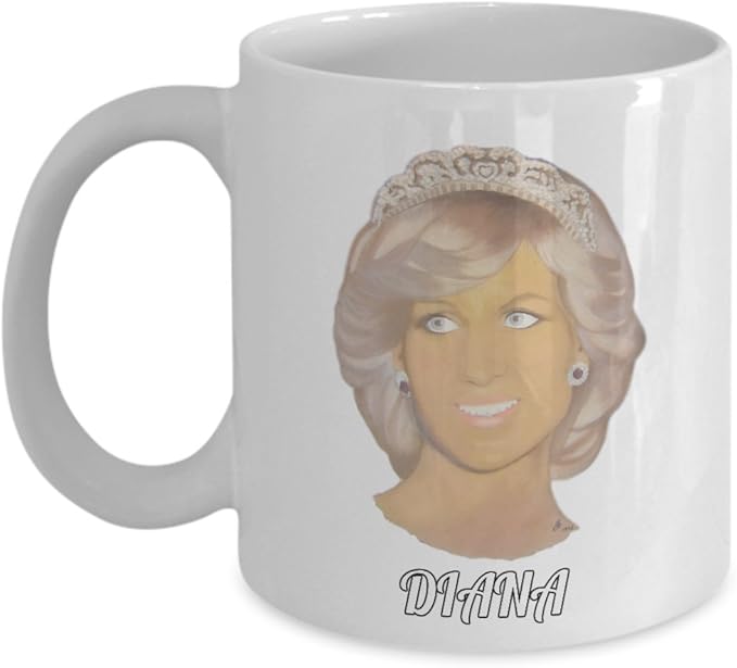 Amazon.com: Princess Diana Coffee Mug Gift Painted Portrait Of Diana ...