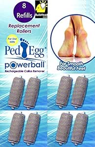Amazon.com : 8 Pack Replacement Rollers for PedEgg Powerball ...
