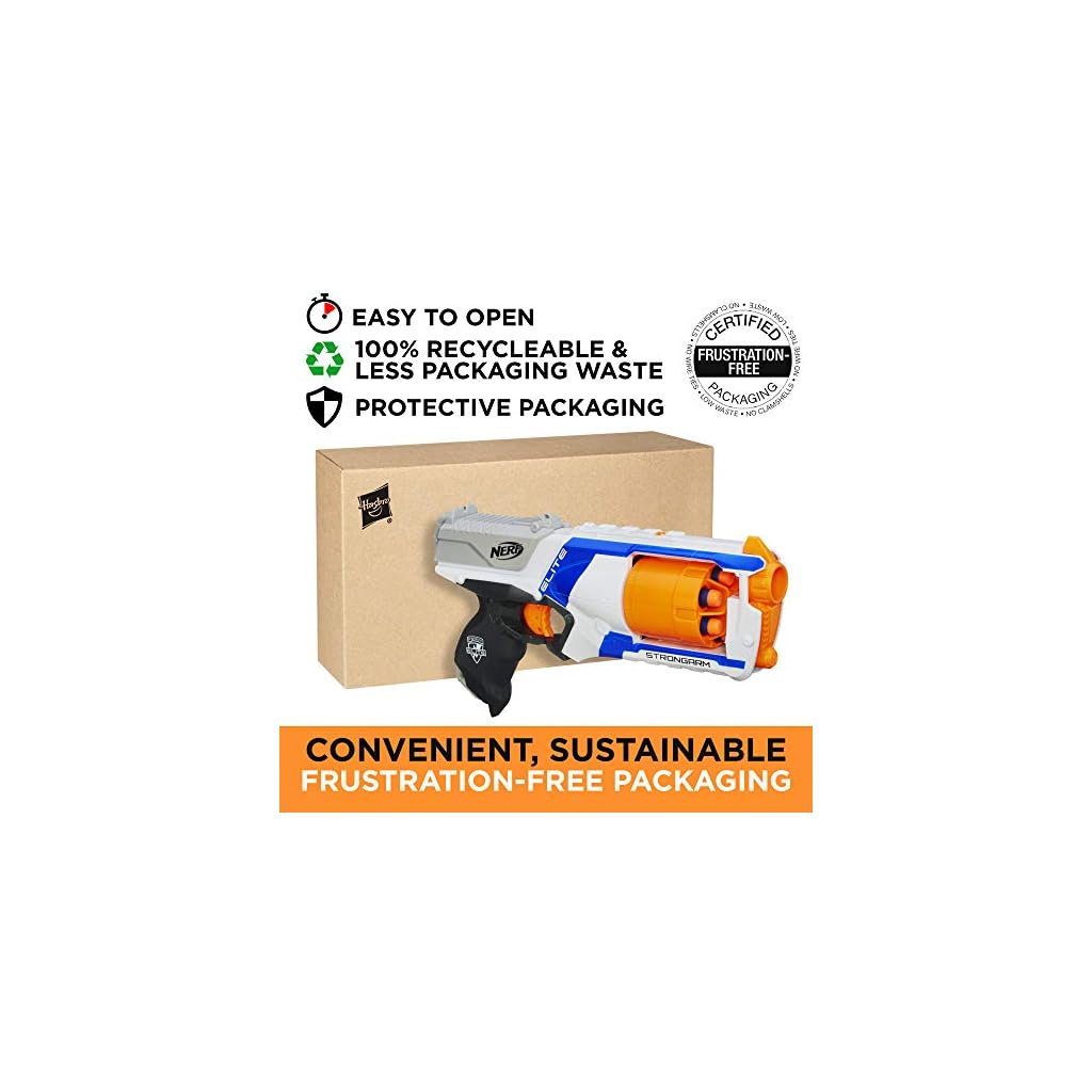 NERF N Strike Elite Strongarm Dart Blaster with Rotating Barrel, Easter ...