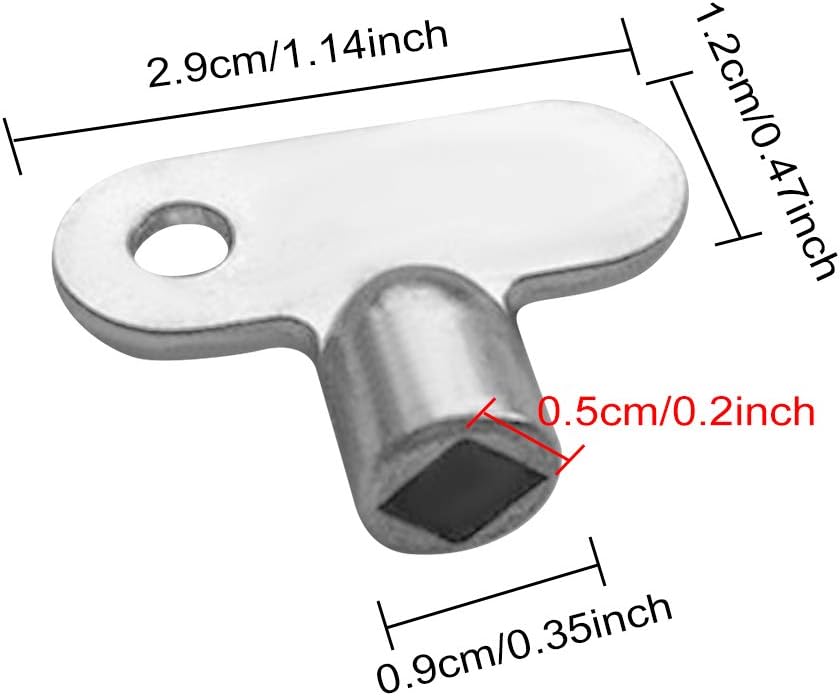 Radiator Bleed Keys, 5pcs Solid Radiator Air Bleed Keys Square Valve ...