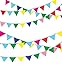 Amazon.com : 500 feet Multi Colored Pennant Flags Banners (Pack of 5 ...
