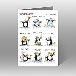 Good Luck Card (PH6676) Eric The Penguin - Different Penguins: Amazon ...