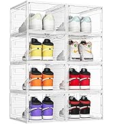 Amazon.com: Pinkpum 12 Pack Shoe Storage Boxes, Shoe Organizer for ...